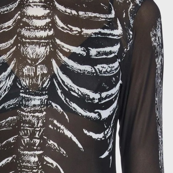 Dolls Kill | Tops | Dolls Kill Skeleton See Through Shirt Trickz N ...